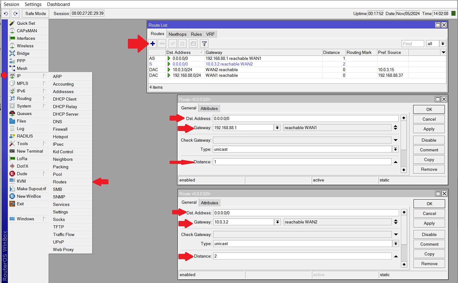 Configuración Failover de 2 WAN en un Router MikroTik – Método Netwatch ...