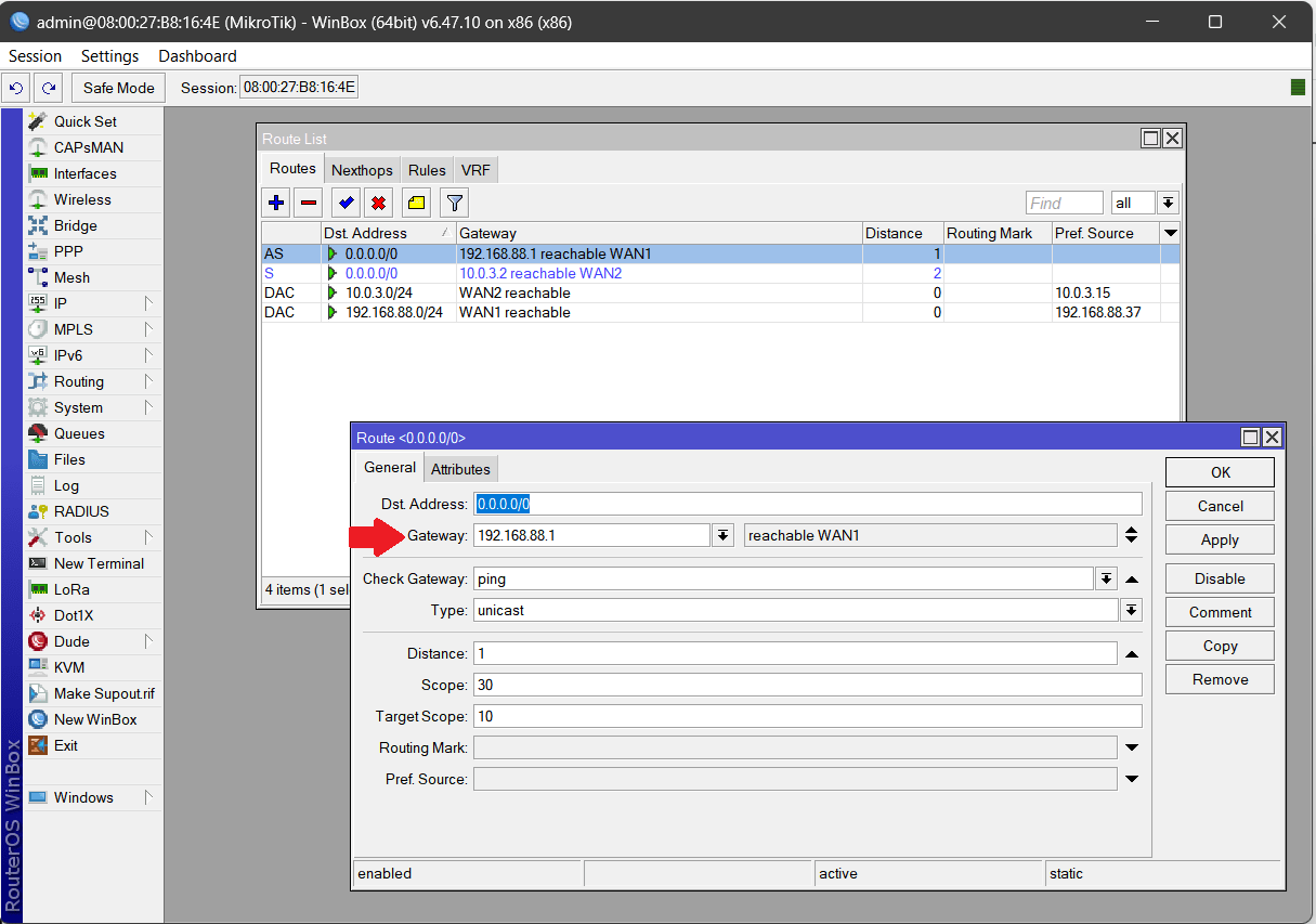 Guía Completa: Cómo Configurar el Failover de 2 WAN en un Router MikroTik – Jazim Corp