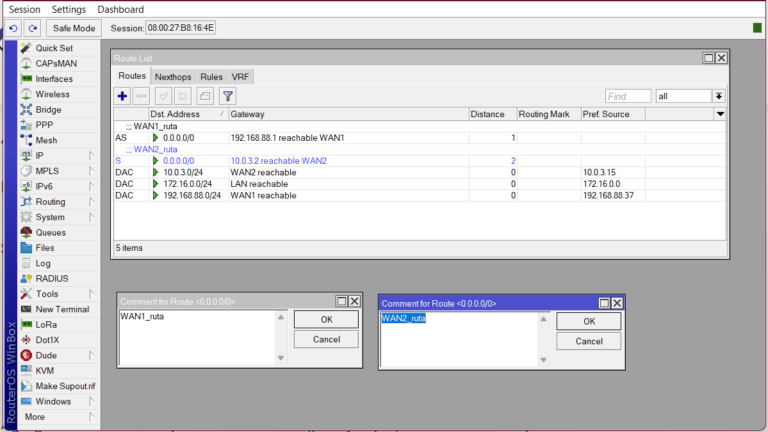 Configuración Failover de 2 WAN en un Router MikroTik – Método Netwatch ...