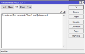 Configuración Failover de 2 WAN en un Router MikroTik – Método Netwatch – Jazim Corp